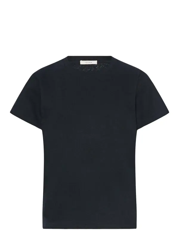 THE ROW Duca Short-sleeved Crewneck T-shirt - Black