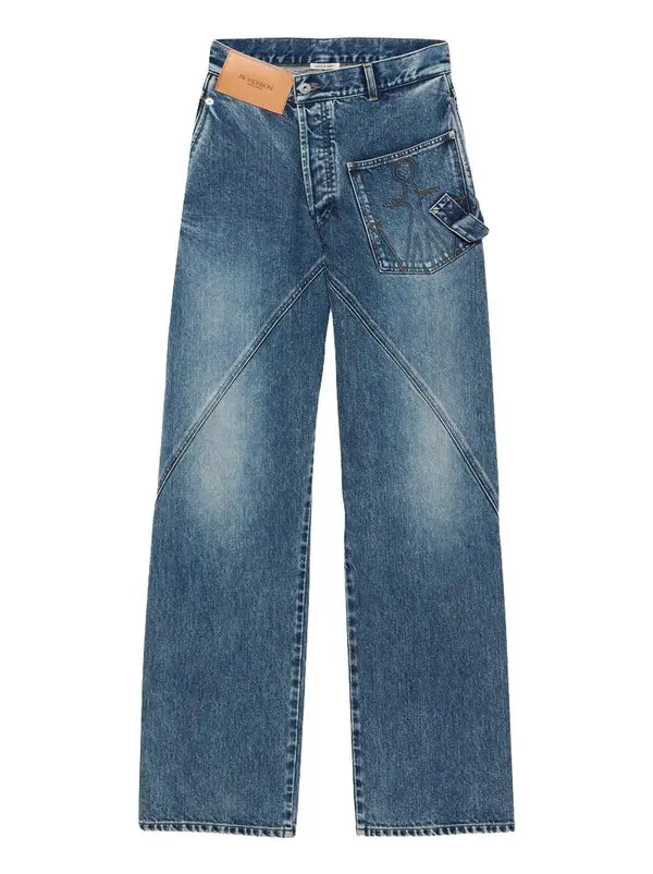 JW Anderson Twisted Workwear Denim Jeans - Blue