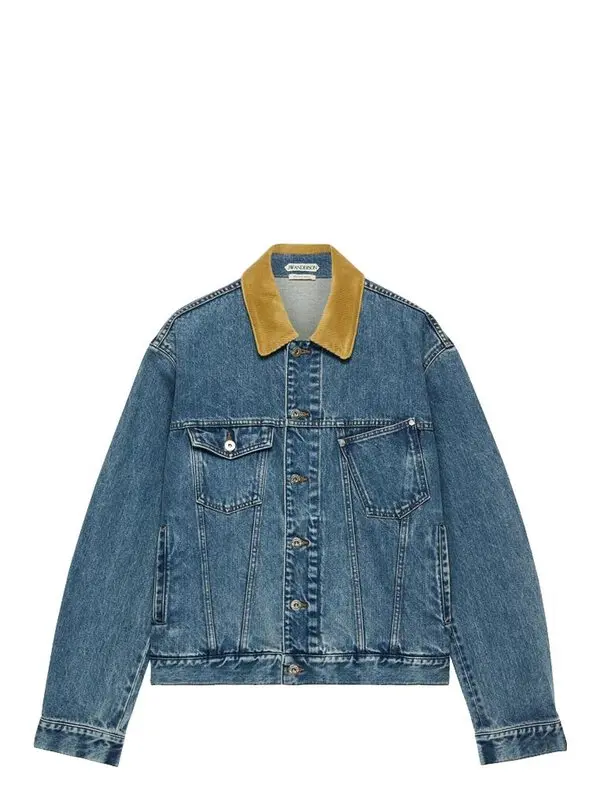 JW Anderson Corduroy Collar Denim Jacket - Blue