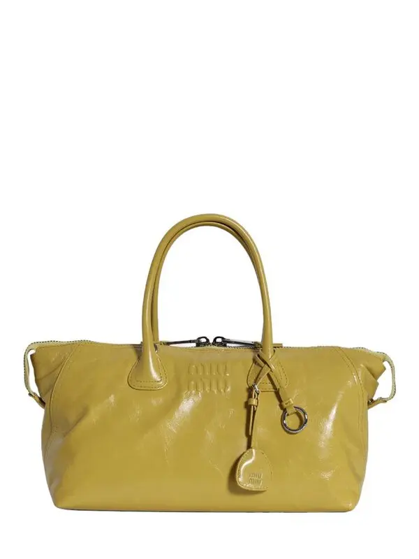 Miu Miu Glossy Leather Handbag - Green