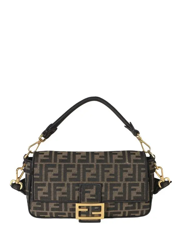 Fendi Ff 1974 Jacquard Canvas Baguette Bag - Brown