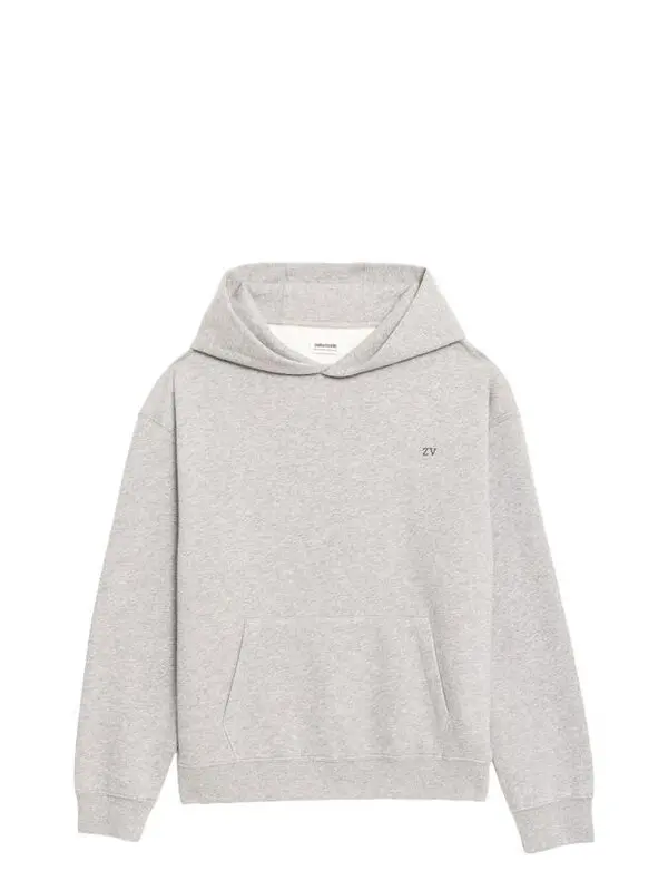 Zadig&Voltaire Sweelo Sweatshirt With Hood And Graphic Print - Gris Chine