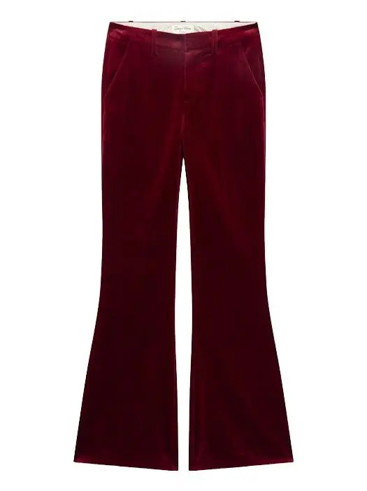 Zadig&Voltaire Prevy Velvet Trousers - Cherry