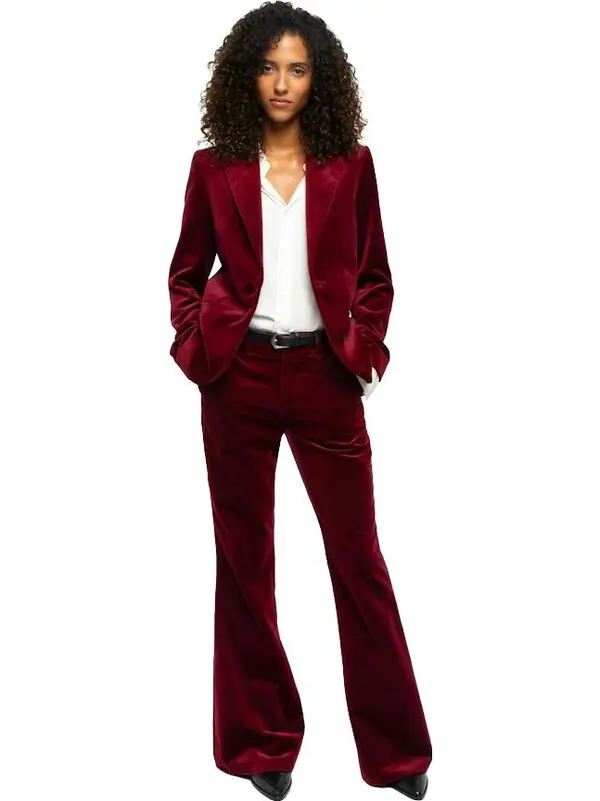 Zadig&Voltaire Prevy Velvet Trousers - Cherry