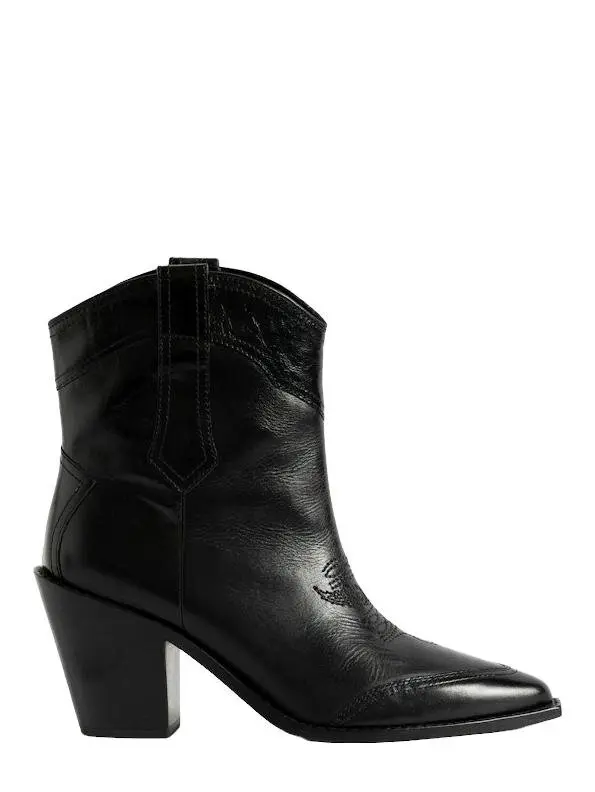 Zadig&Voltaire Cara Vintage Patent Boots - Black