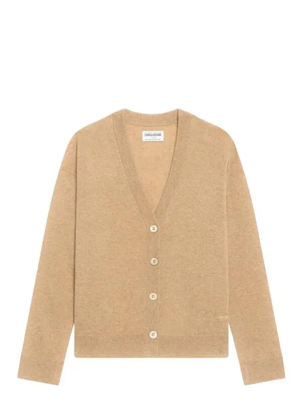 Zadig&Voltaire Mirkaz Cashmere Cardigan - Camel
