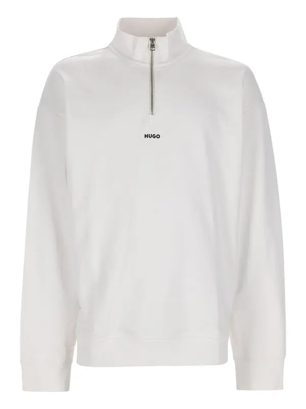 Hugo Felpa "durty" Con Logo - Ivory