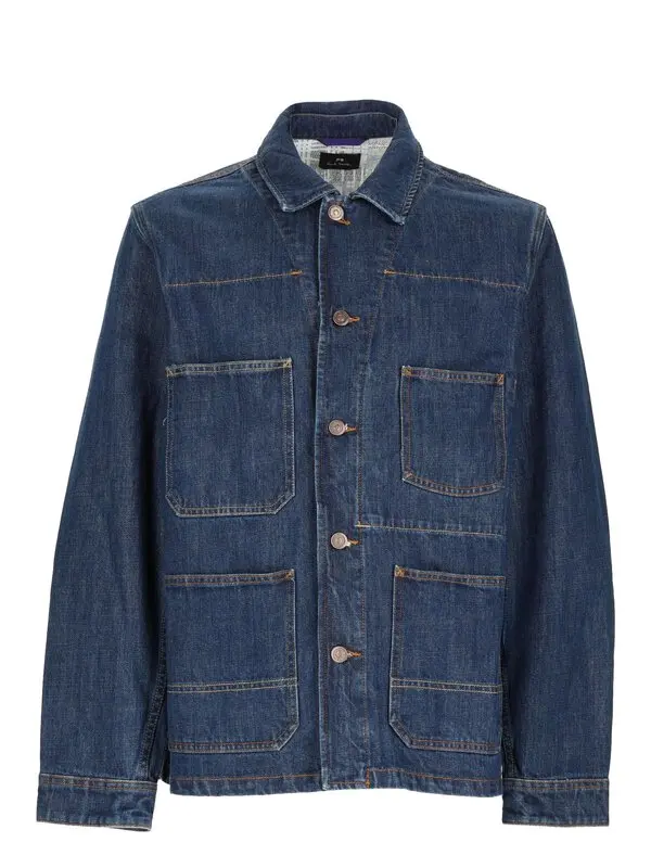 Paul Smith Giacca Chore In Denim - Blue