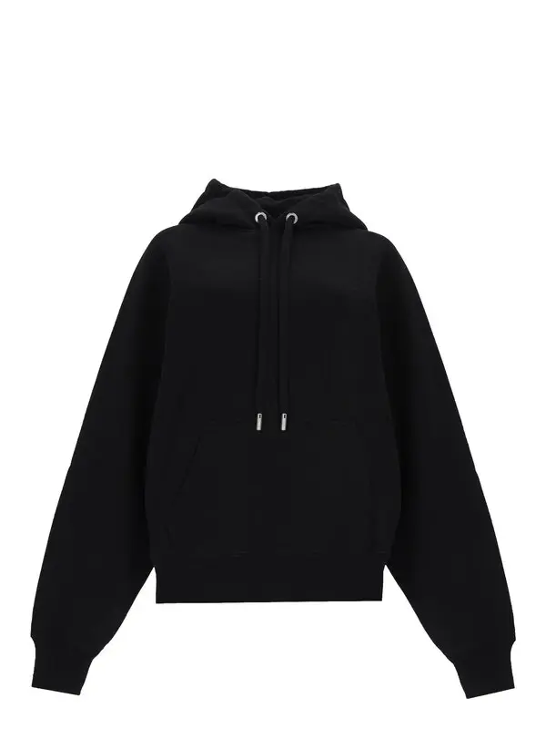 AMI Paris Embroidered Logo Hoodie - Black