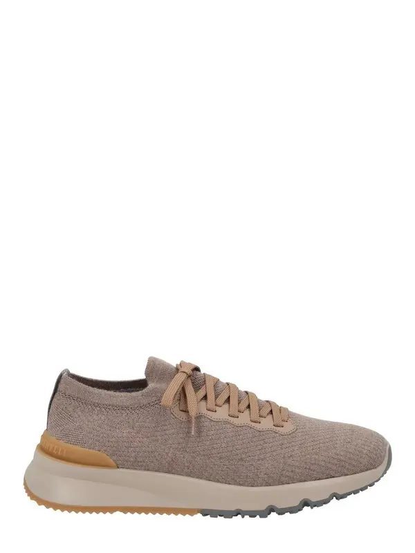 Brunello Cucinelli Wool Knit Sneakers - Blue