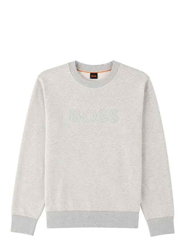BOSS Felpa "we_logo" Relaxed Fit - Grey