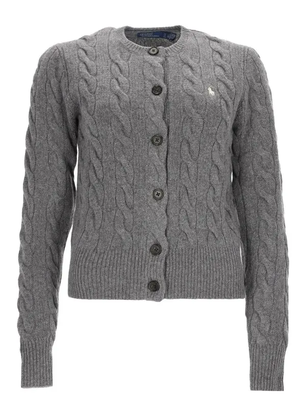 Polo Ralph Lauren Cable Knit Cardigan - Grey