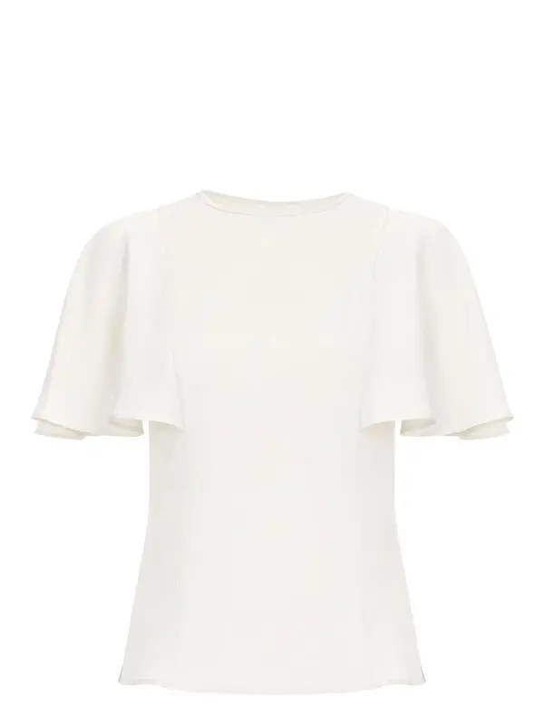 Michael Kors Raso Cape Effect Blouse - White