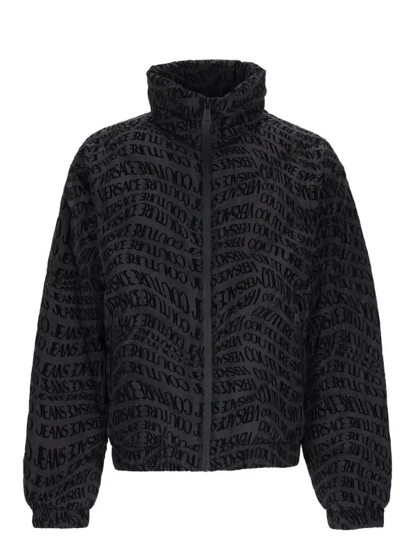 Versace Giacca A Collo Alto - Black