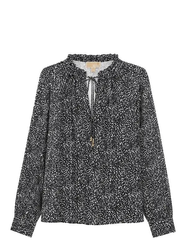 Michael Kors Georgette Blouse With Metallic Print - Multicolour