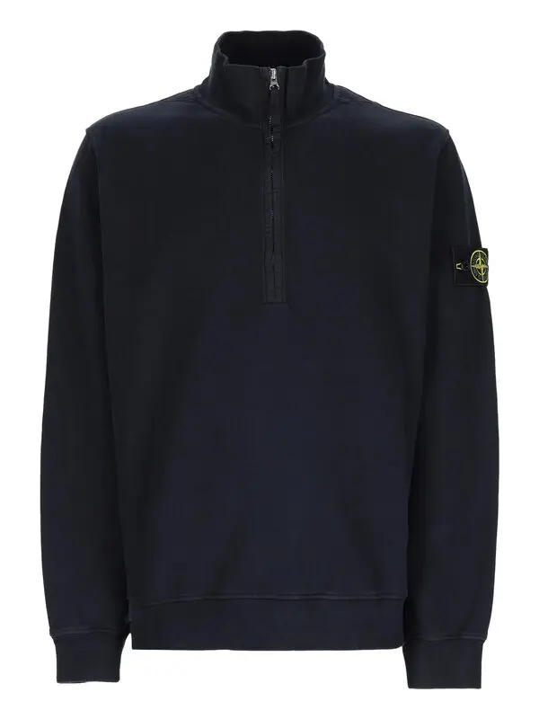 Stone Island Half Zip Sweatshirt - Blue