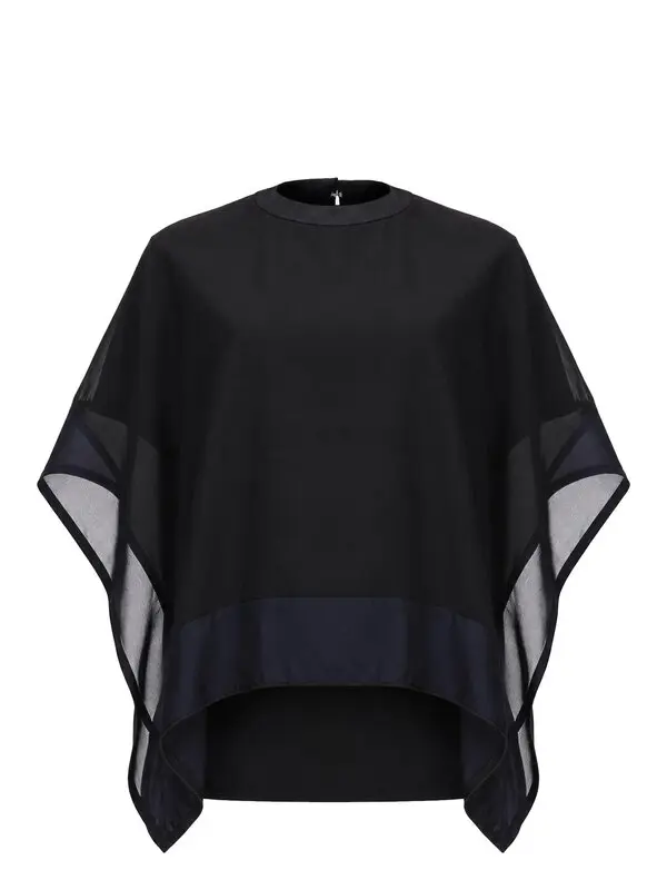 Sacai Jersey Cape - Black