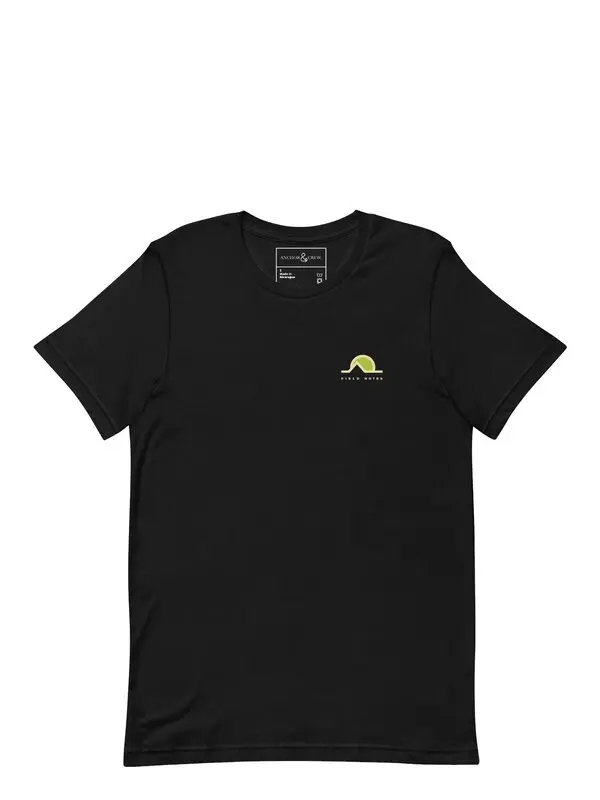ANCHOR & CREW Field Notes" Organic Cotton T-shirt - Black