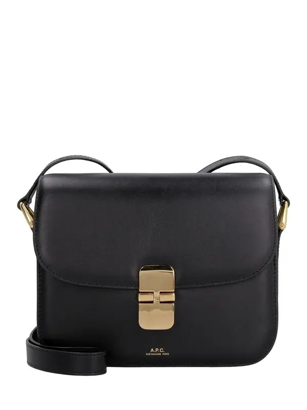 A.p.c. Mini Leather Grace Crossbody Handbag - Black