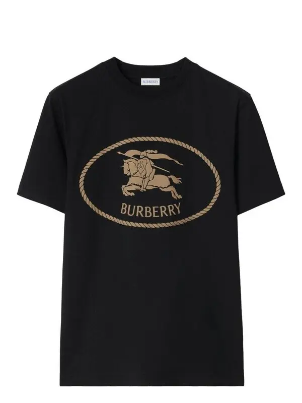 Burberry Graphic Cotton T-shirt - Black