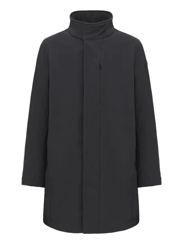 COLMAR Technical Stand Collar Long Coat - Black
