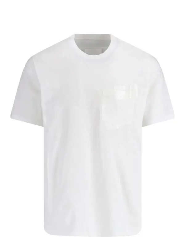 MAISON MARGIELA Cotton Crewneck Pocket T-shirt - White