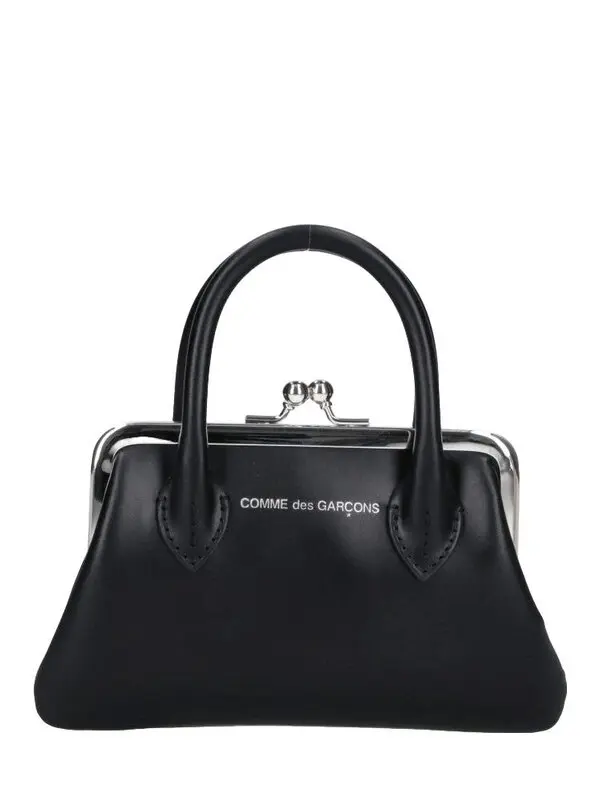 Comme Des Garçons Mini Frame Kiss-lock Top Handle Bag - Black