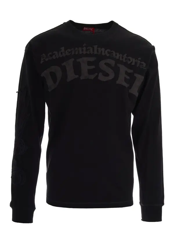 DIESEL® Graphic Long-sleeve T-shirt - Off/black
