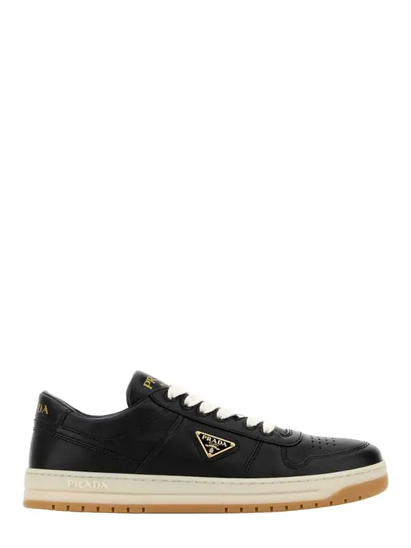 Prada Nappa Leather Low Top Sneakers - Black