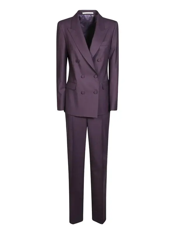 Tagliatore Tailored Double Breasted Suit Jacket And Trousers - Rosso