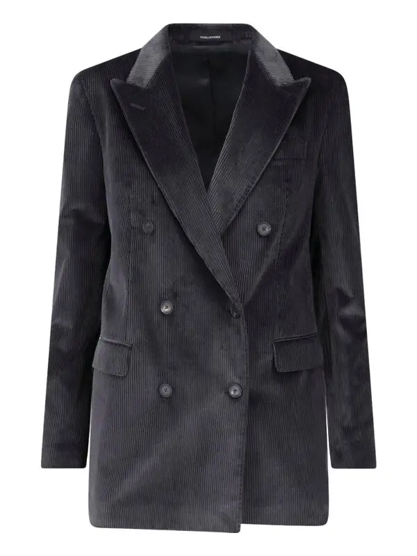 Tagliatore Double-breasted Corduroy Blazer - Grey