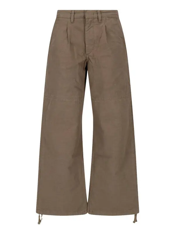 JEANERICA High-waisted Wide-leg Pants - Green