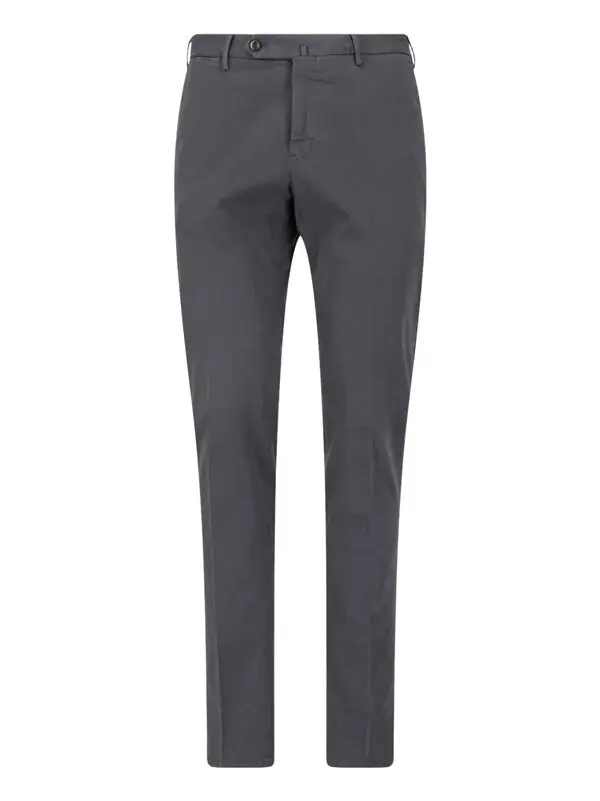 PT TORINO Slim Fit Tailored Trousers - Grey