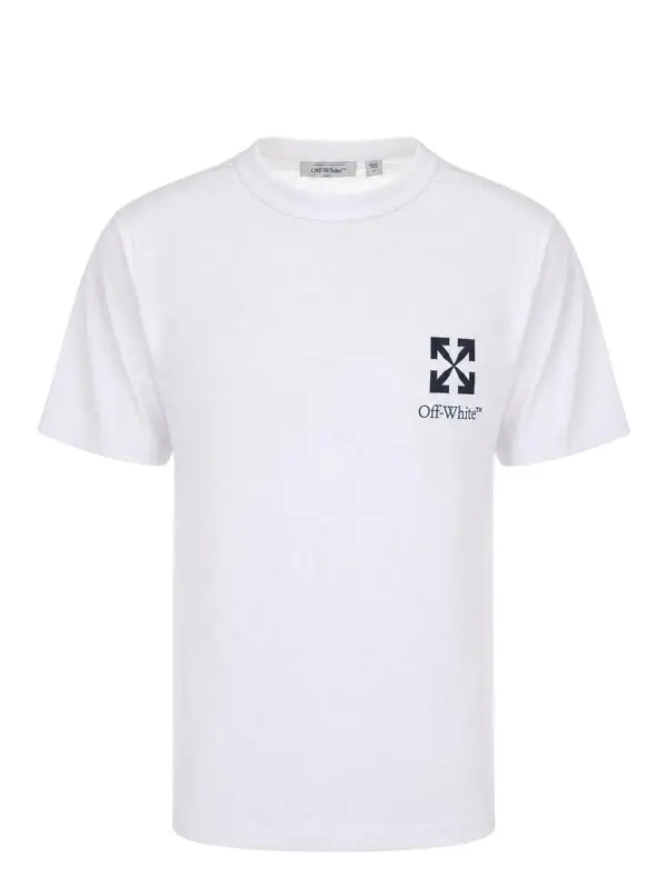 Off-White Cotton Graphic T-shirt - White