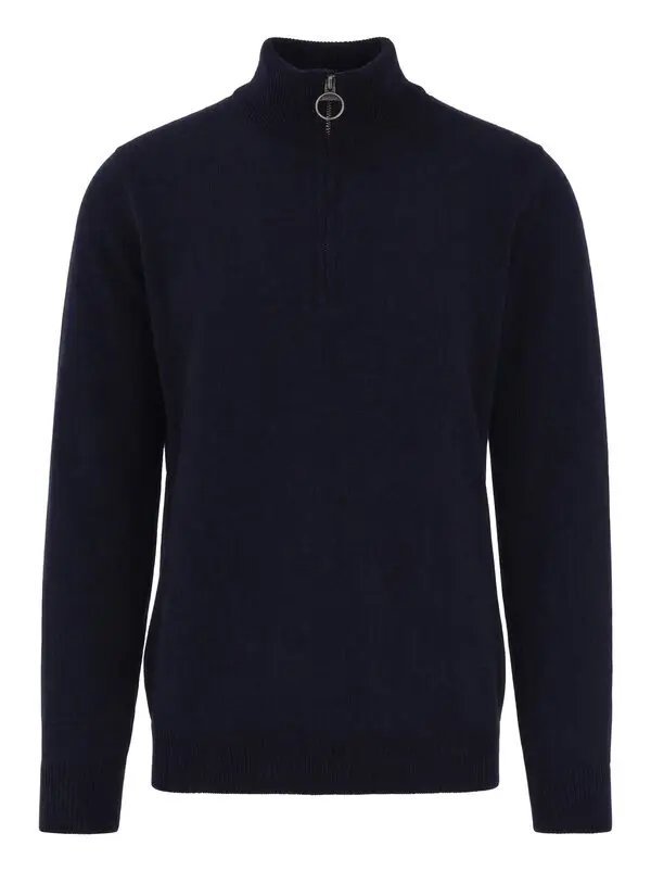 Barbour Half-zip Wool Sweater - Navy