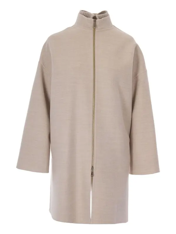Fabiana Filippi Oversized Zip-front Wool Coat - Casha'