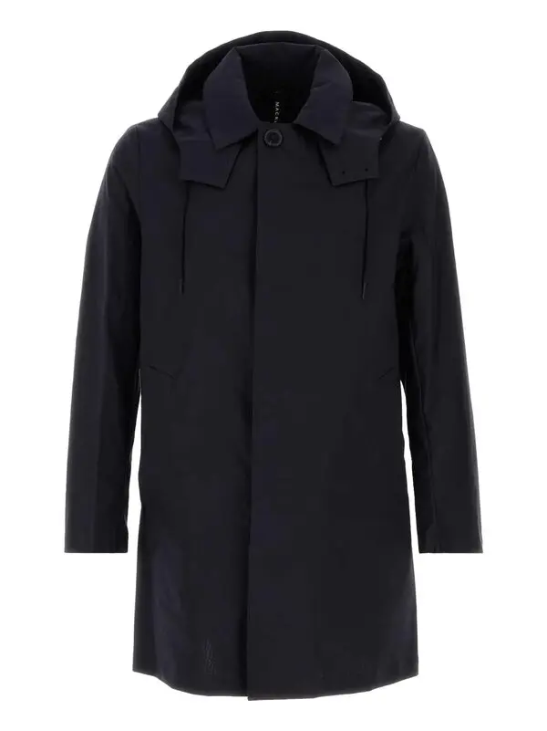 Mackintosh Cambridge Raincoat In Cotton - Blue