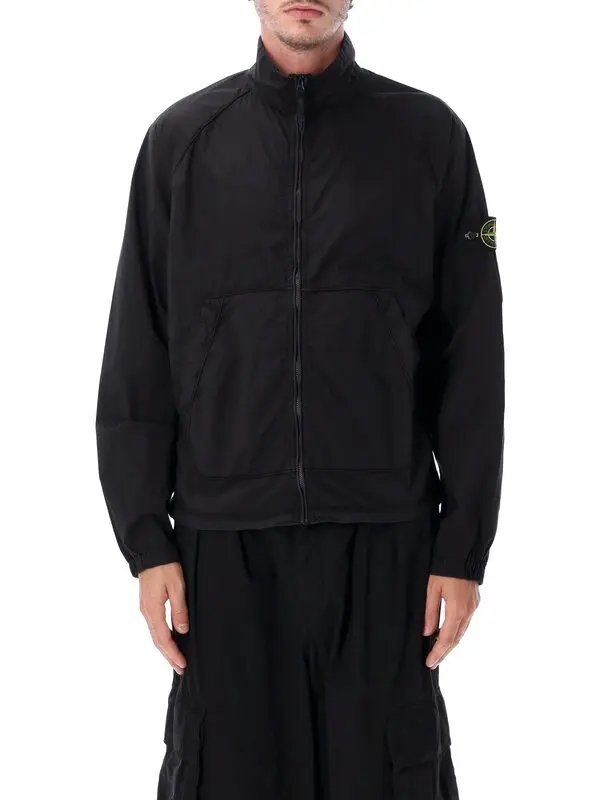 Stone Island Zip Front Lightweight Jacket - Nero