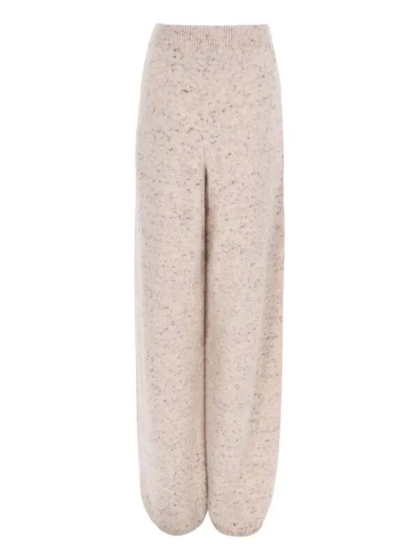 Fabiana Filippi Wide-leg Knit Trousers - Beige