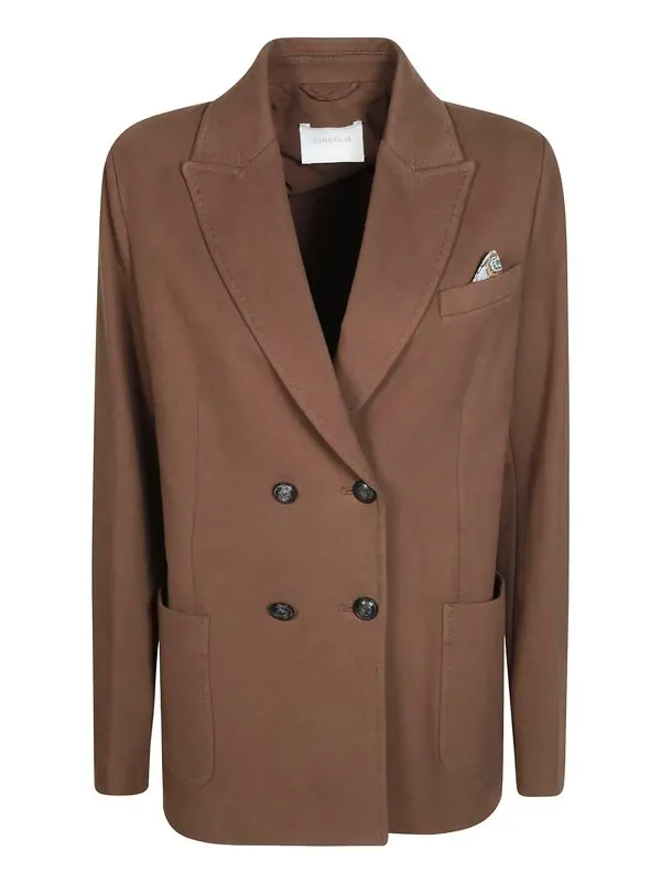 CIRCOLO 1901 Regular-fit Cotton-blend Sweatshirt Jacket - Marrone