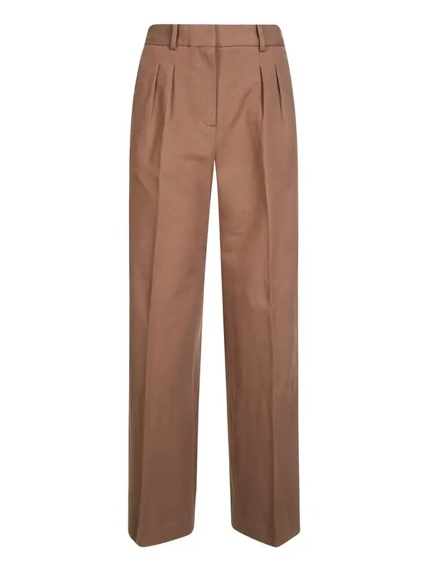 CIRCOLO 1901 Pin-tuck Tailored Pants - Marrone