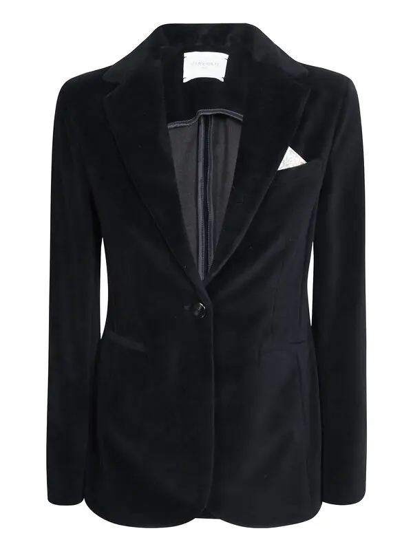 CIRCOLO 1901 Slim Smooth Velvet Jacket - Nero
