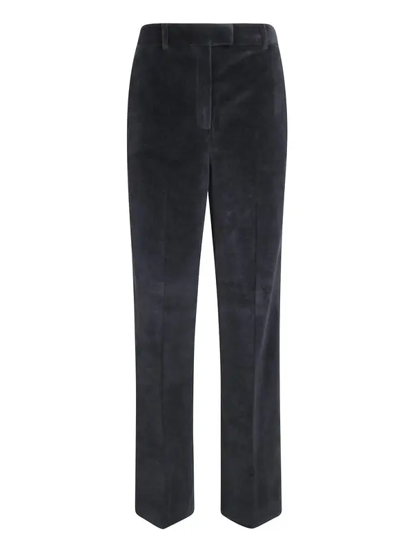 CIRCOLO 1901 Straight-leg Velvet Trousers - Nero