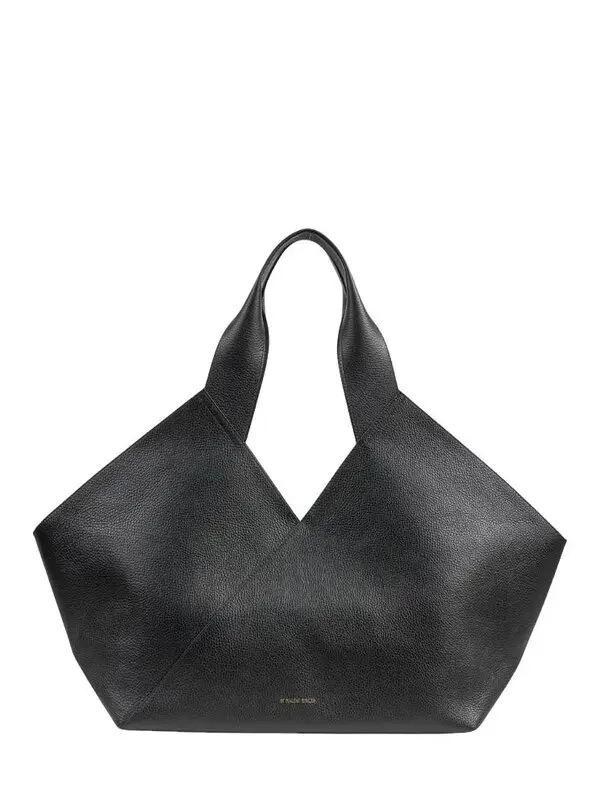 BY MALENE BIRGER Lucile Leather Tote Bag - Black