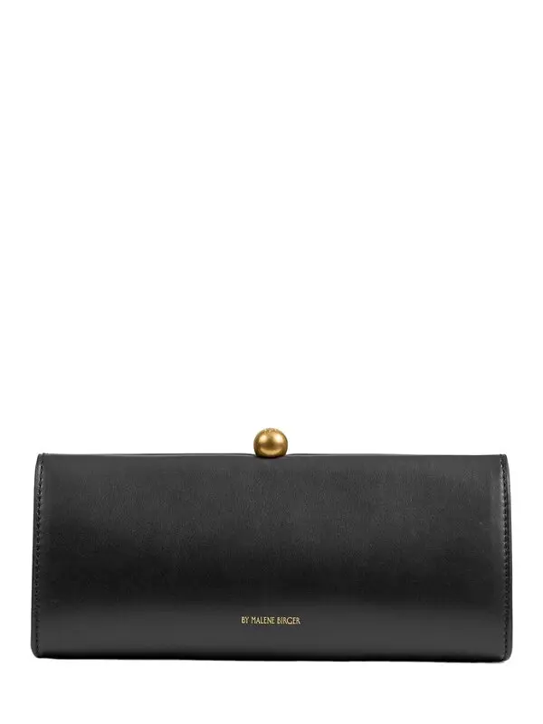 BY MALENE BIRGER Ellon Nappa Leather Evening Bag - Black