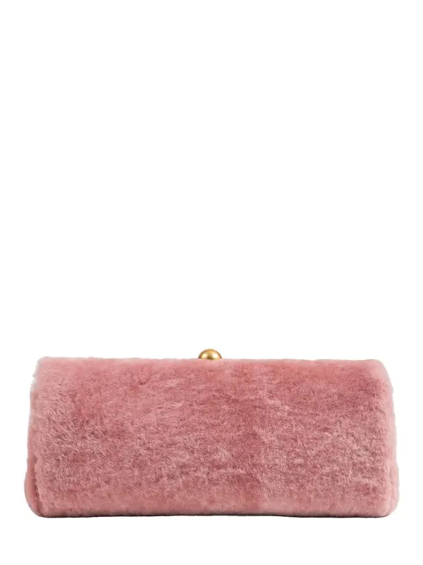 BY MALENE BIRGER Ellon Shearling Bag - Rose Dust