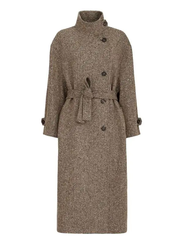 Brunello Cucinelli Long Wool Coat - Beige