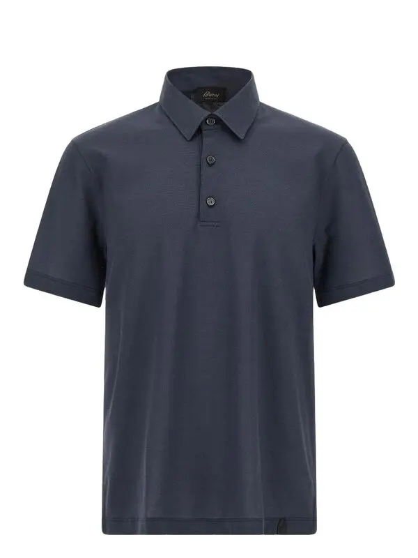 Brioni Cotton Polo Shirt - Blue