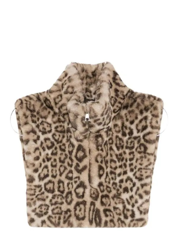 Apparis Faux Fur Zip-up Cape - Multi