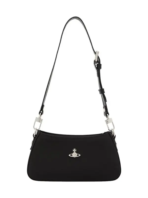 VIVIENNE WESTWOOD Tasha Twill Shoulder Bag - Black